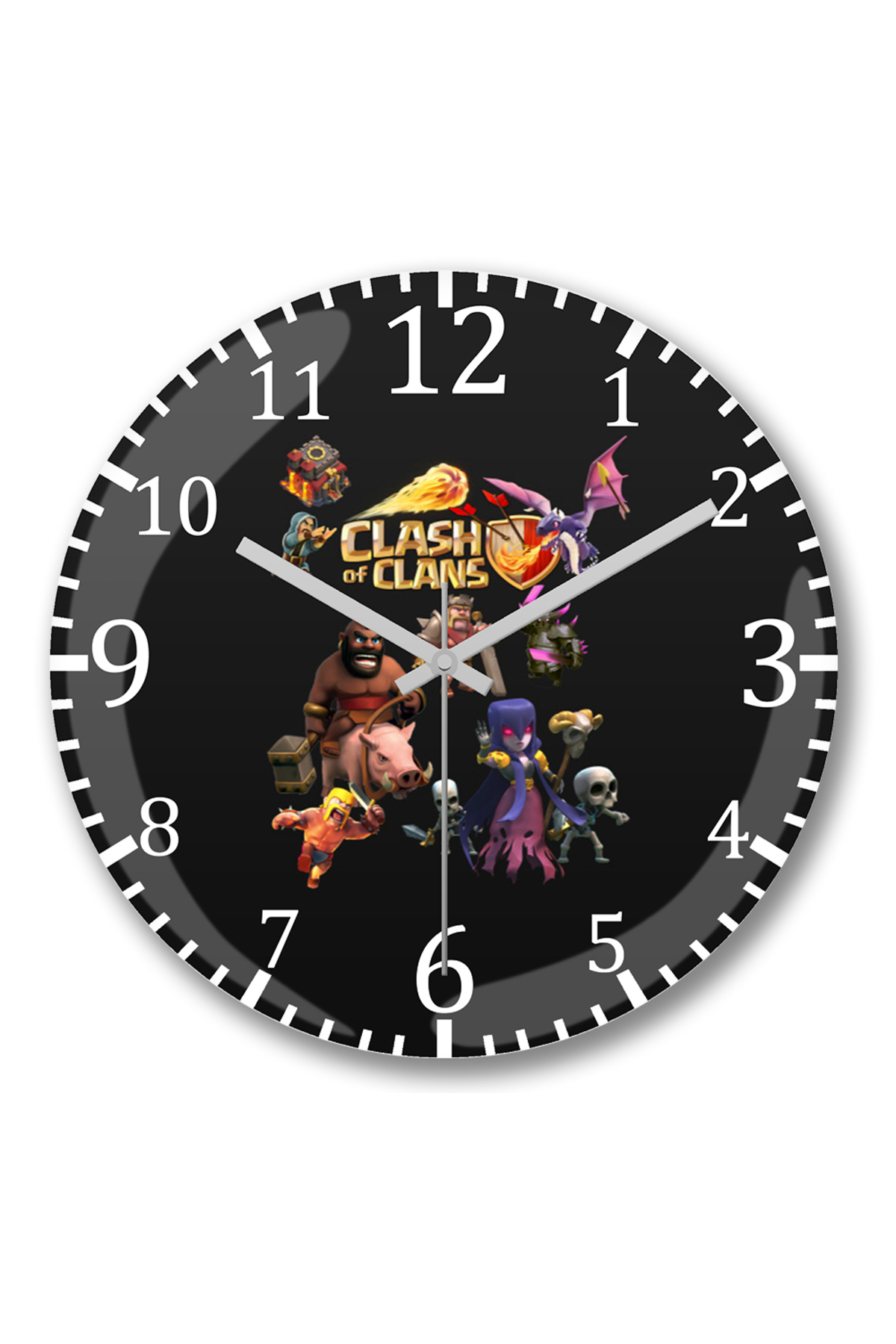 BASKI DÜNYASI Clash of Clans Pekka Wall Clock Curved Real Glass- Trendyol