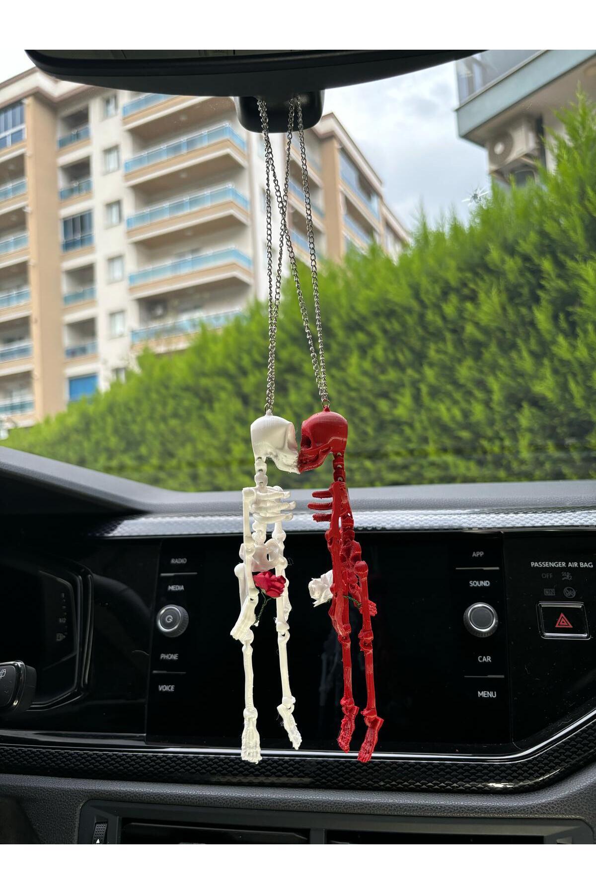 Genel Markalar Sevgili Çift Hediye Kırmızı Beyaz Gül İskelet Gun's N ...