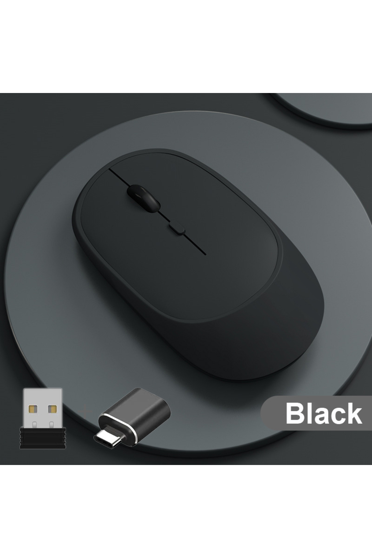 Choice B with adapter Wireless Mouse Rechargeable Mouse Gamer Dual ...