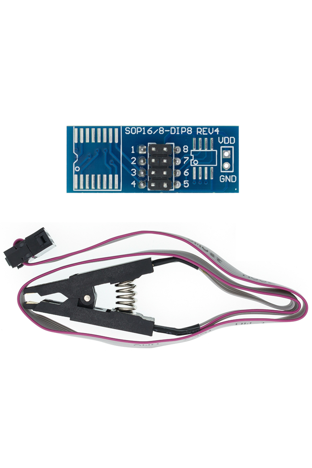 Choice SOIC8 SOP8 Test Clip CH341 24 25 Series EEPROM Flash BIOS USB ...