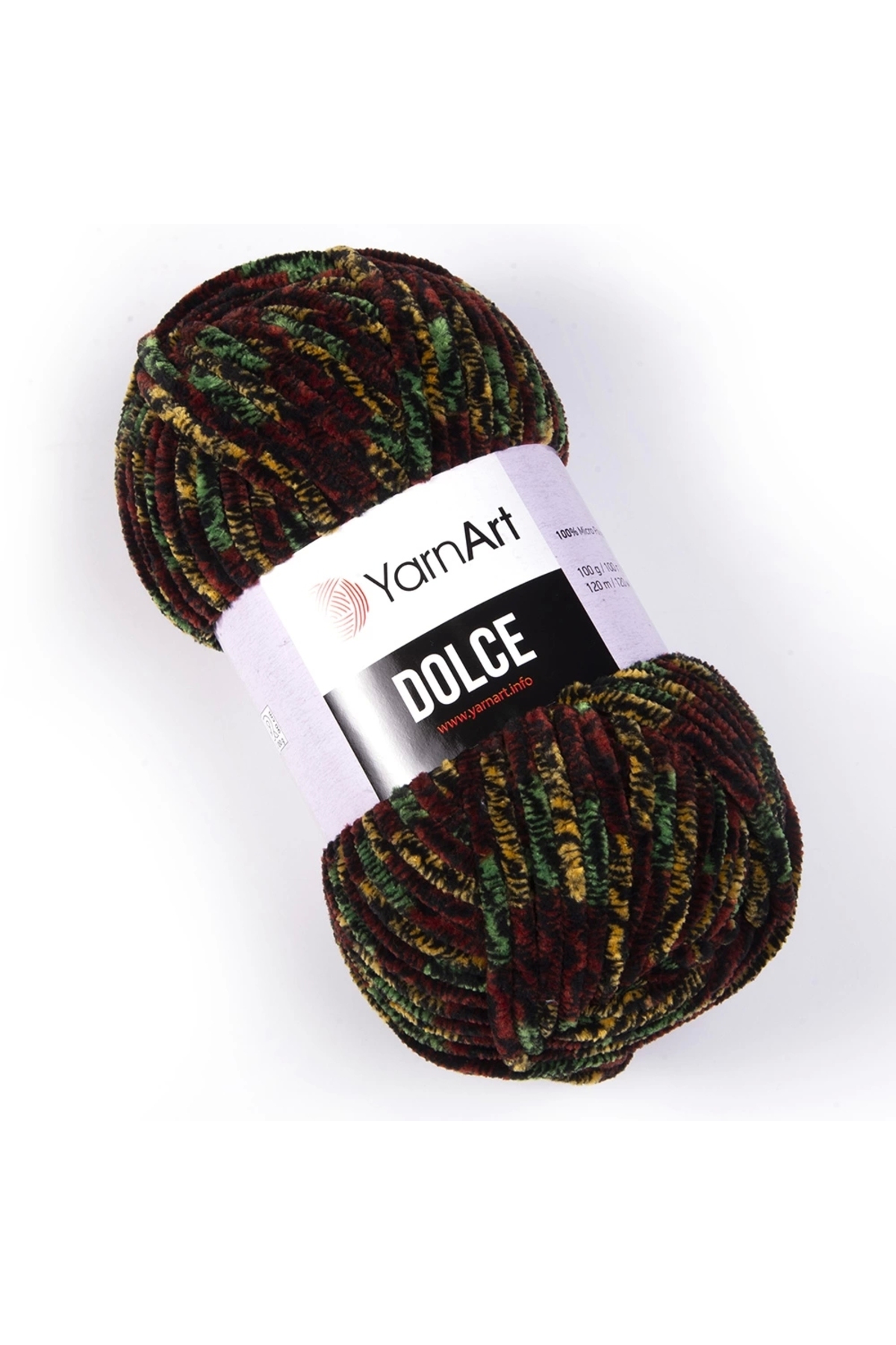 Yarnart Dolce - Fire de tricotat manual din catifea marmorata Ebruli ...