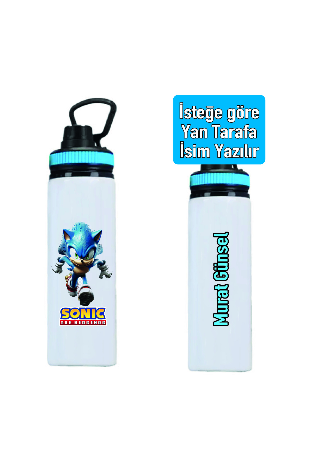 DKDZ SHOP Sonic Baskılı Metal Suluk - Matara (İsim Yazılır İsmi Ürün ...