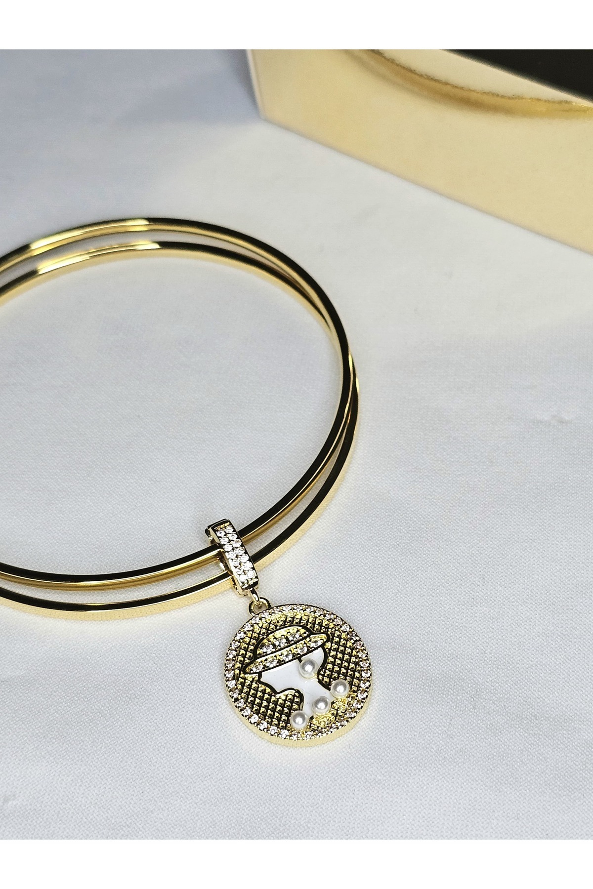 Roya Happiness CHARMLI AJDA BİLEZİK ÇELİK BİLEZİK KADIN BİLEZİK GOLD ...