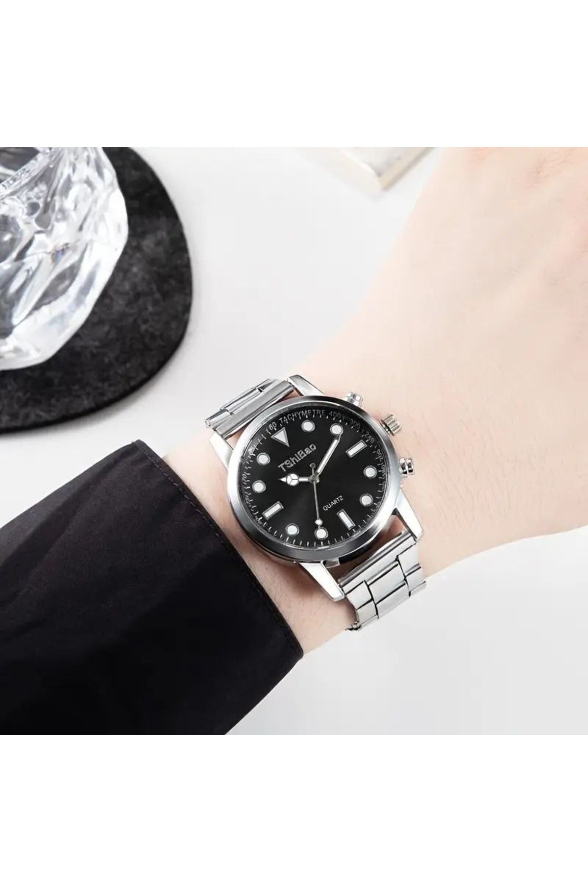 Geneva Yuvarlak Alaşım Kabuk, Ayarlanabilir Çelik Kayışlı Kuvars Saat ...