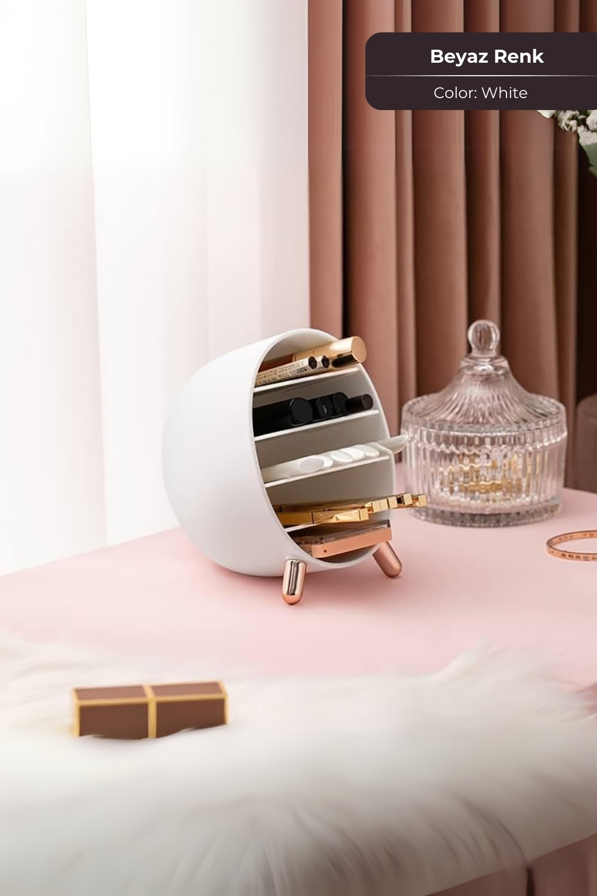 Hesaplı Kasa Makeup Organizer, Ruj, Rimel, Oje Düzenleyici, Makyaj ...