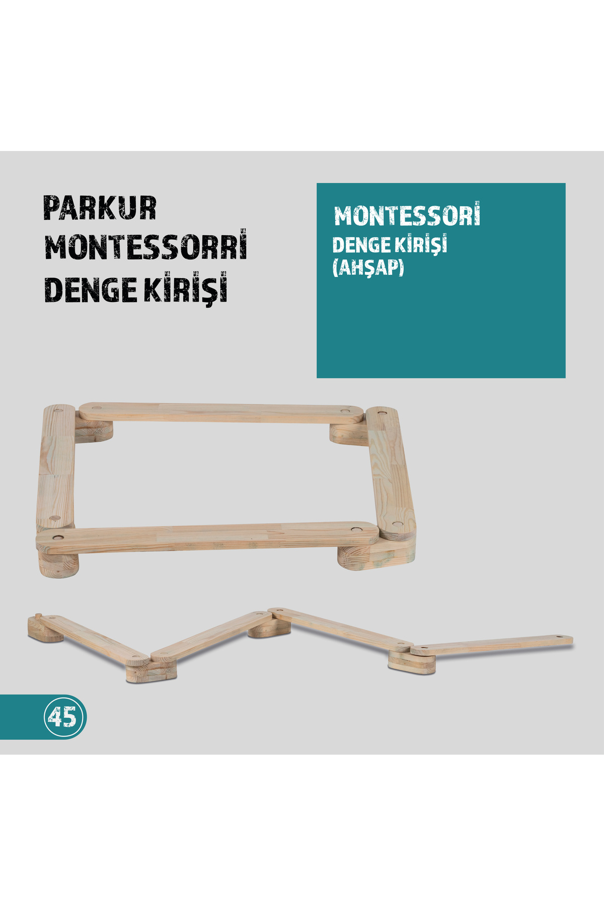 joykidstoy Ahşap Denge Tahtası Parkuru denge Yolu - Fiyatı, Yorumları