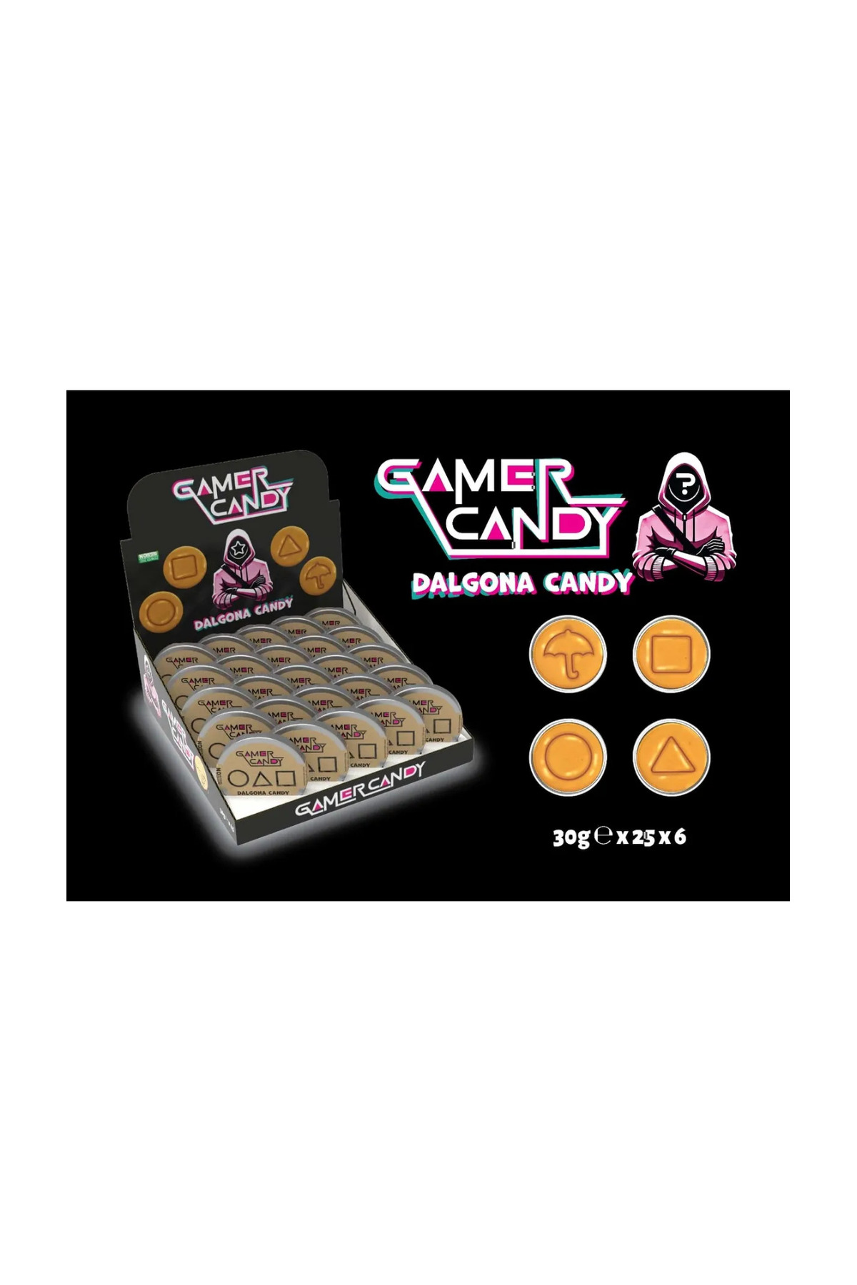 Gamer Candy Squid Game Kurabiye Şekeri | Dalgona Candy 25 Adet - Fiyatı ...