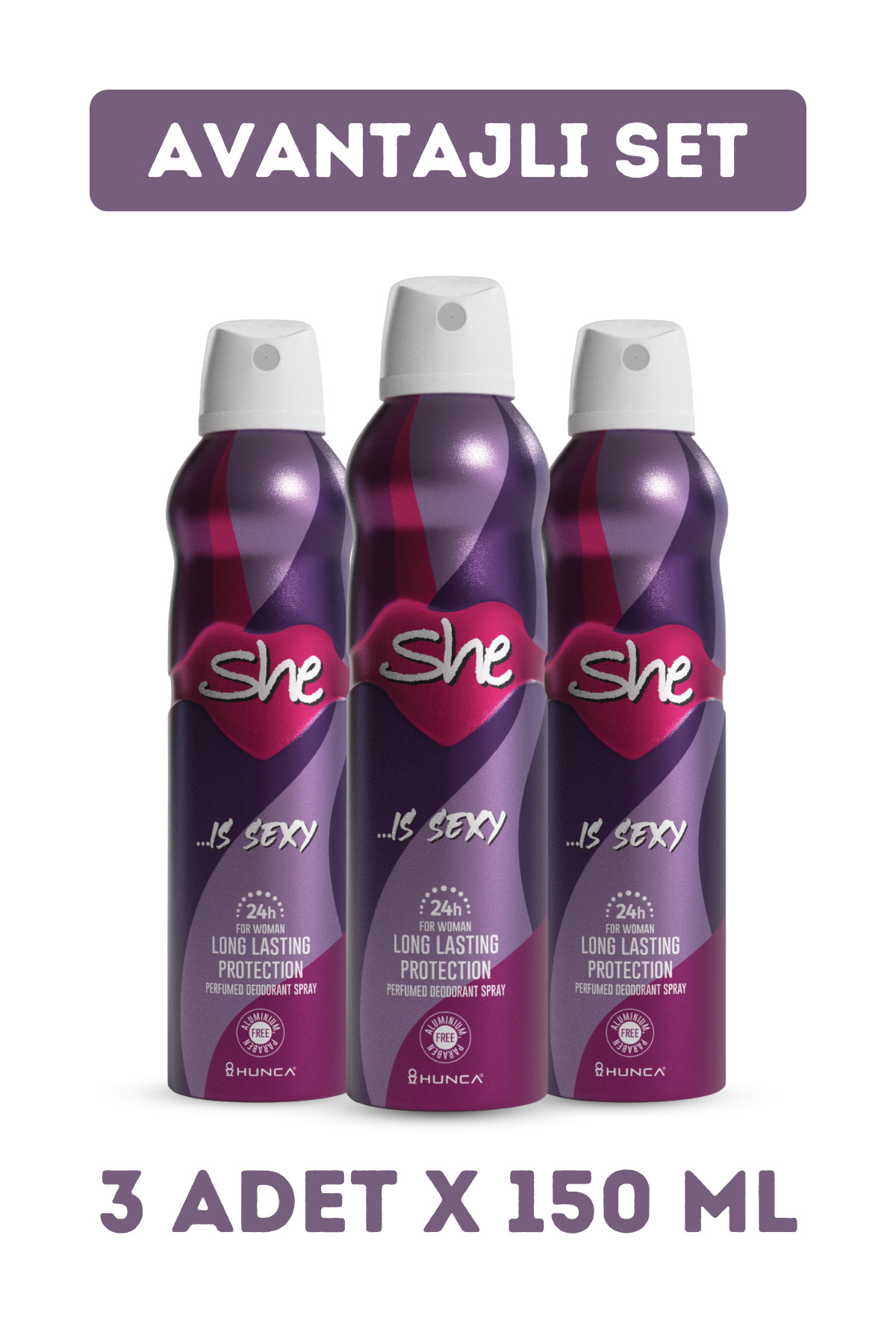 She Sexy Kadın Deodorant ( 3 Adet X 150 ml )Fiyatı, Yorumları - Trendyol