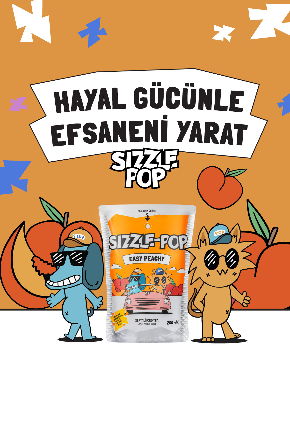 SIZZLE-POP EASY PEACHY ŞEFTALİ SOĞUK ÇAY 200 ML X 8 ADET - Fiyatı ...
