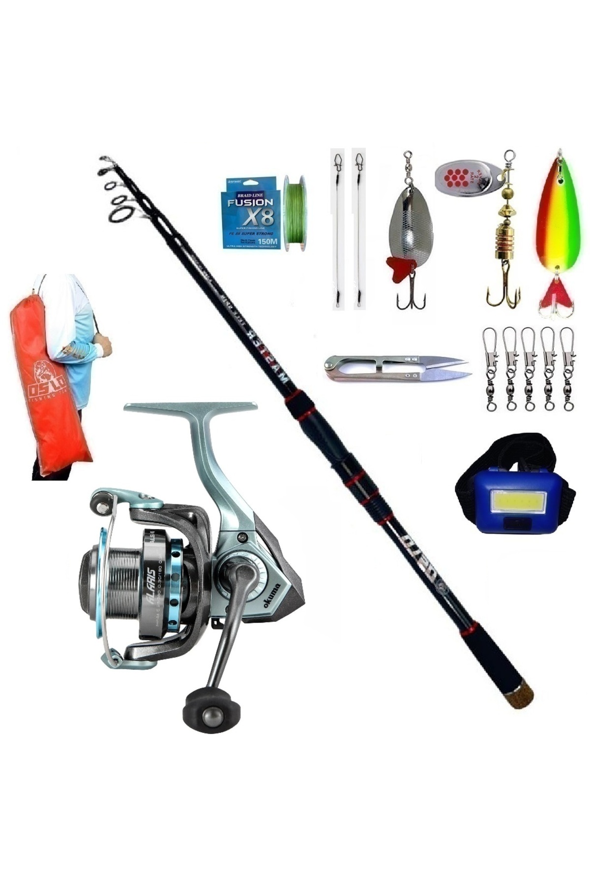 Okuma Alaris ALS-30 270cm 14-42gr Oslo Master Turna Tele Spin Olta ...