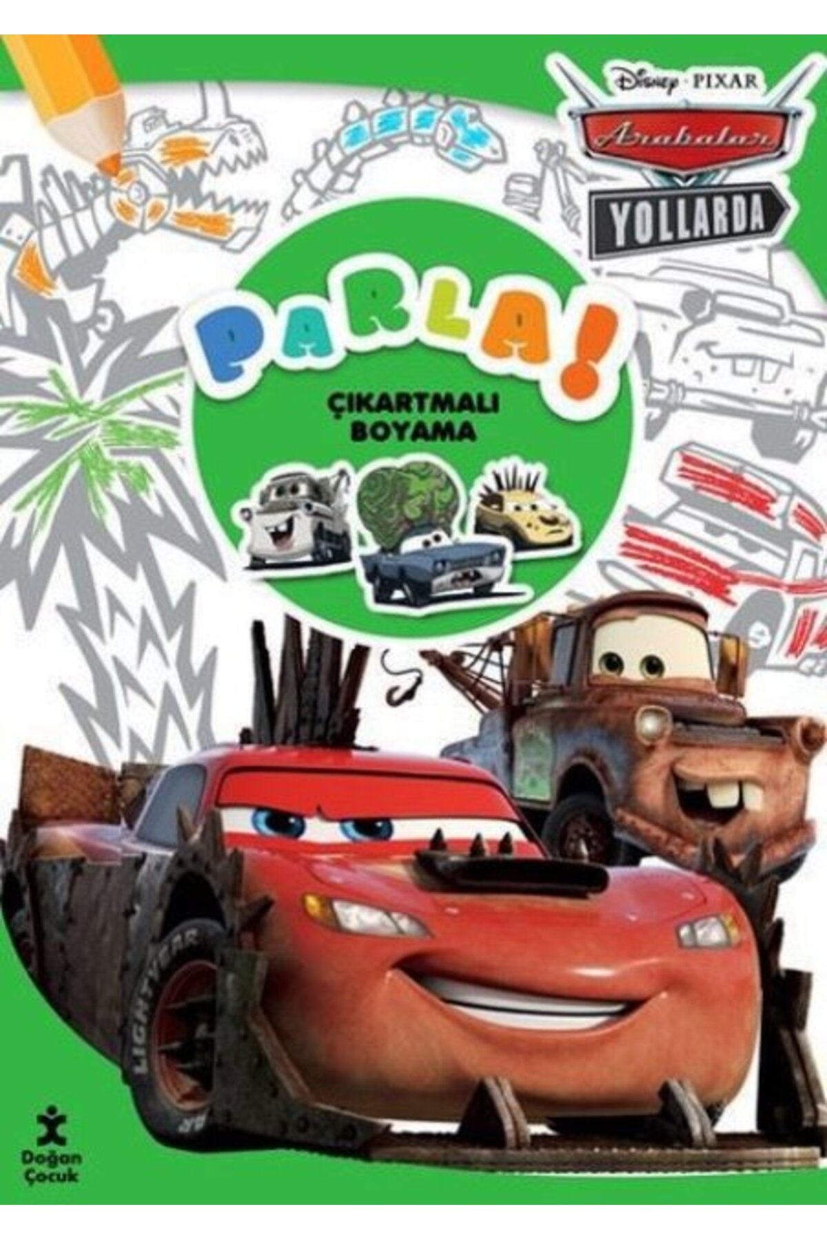 Doğan Çocuk Disney Pixar Arabalar Yollarda Parla Çıkartmalı Boyama ...