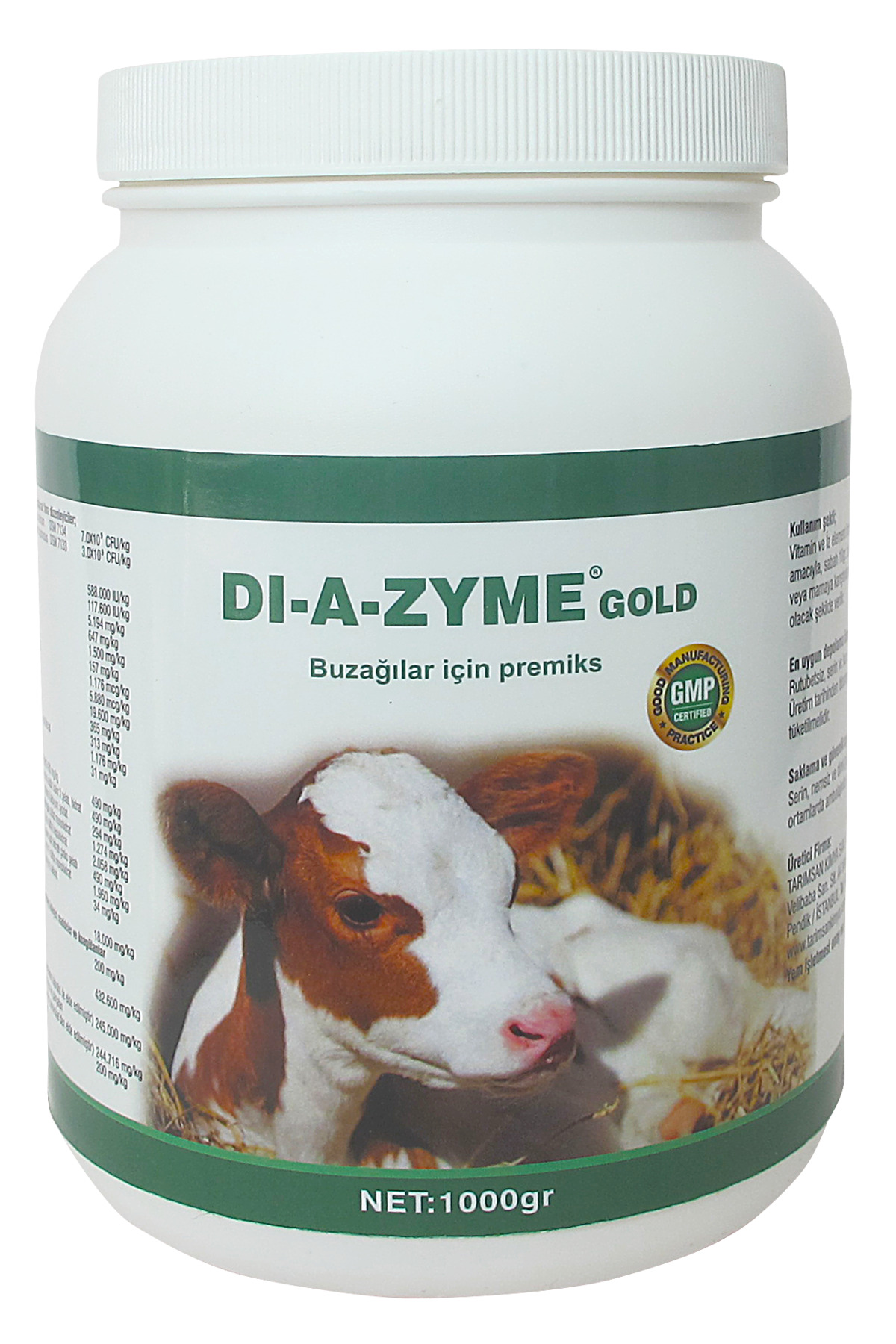 tarımsan DİAZYME GOLD 1kg (buzağılarda kuzularda %100 verim artırıcı ...