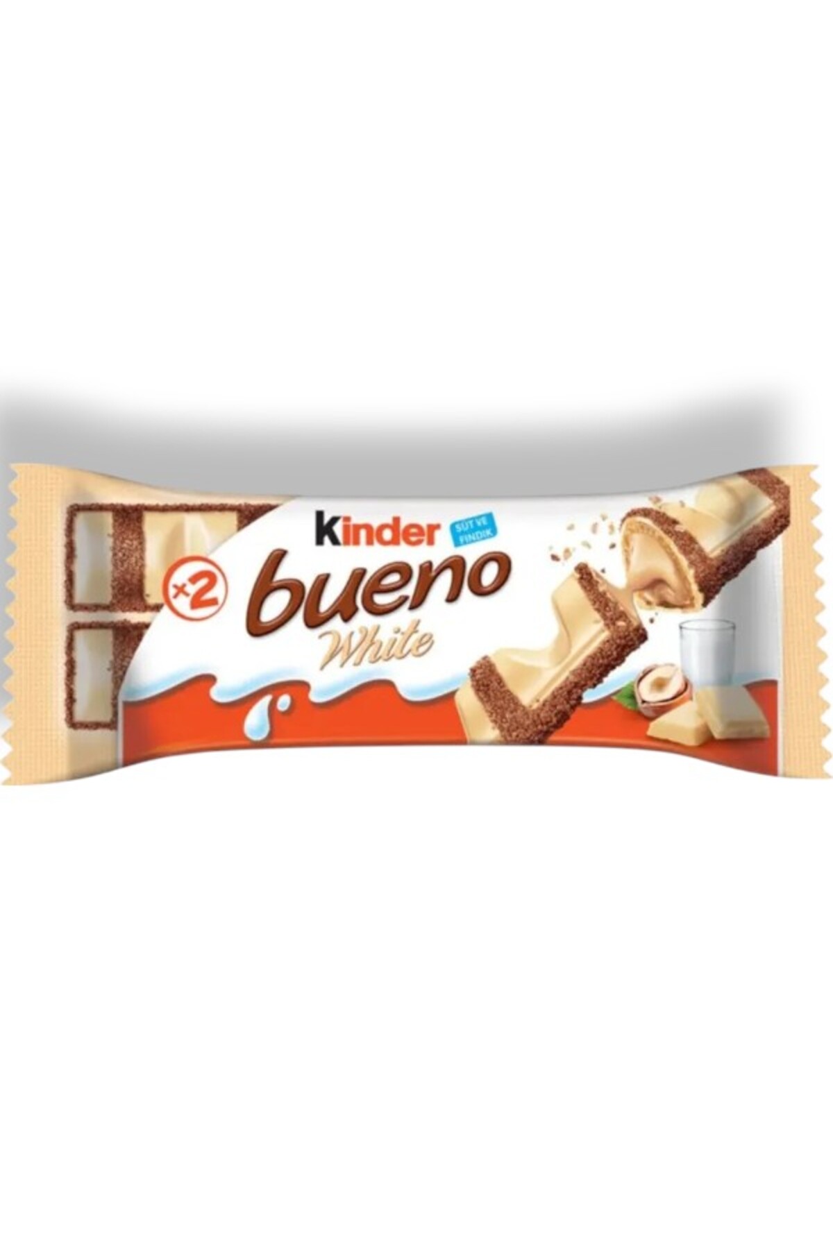 Kinder Bueno - Sütlü ve Fındık Kreması Dolgulu Kakao Parçacıklı Beyaz ...