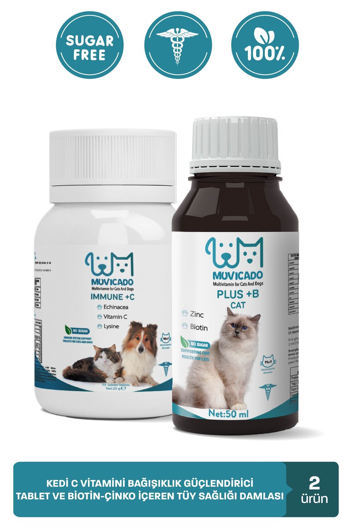muvicado Kedi Bağışıklık Sistemi Destekleyici Biotin ve Çinko İçeren ...