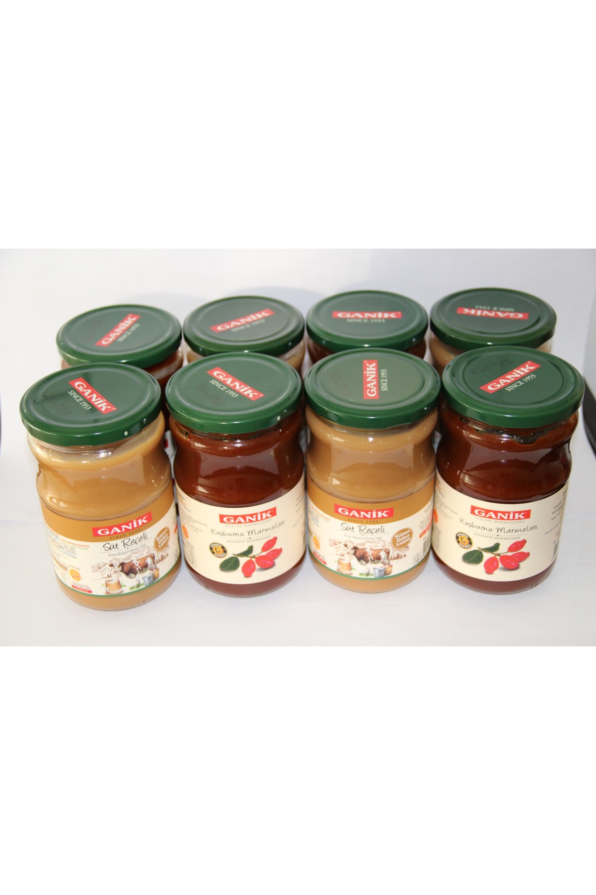 Ganik GANİK 700 GR SÜT REÇELİ 4 ADET X GANİK 700 GR KUŞBURNU MARMELATI ...