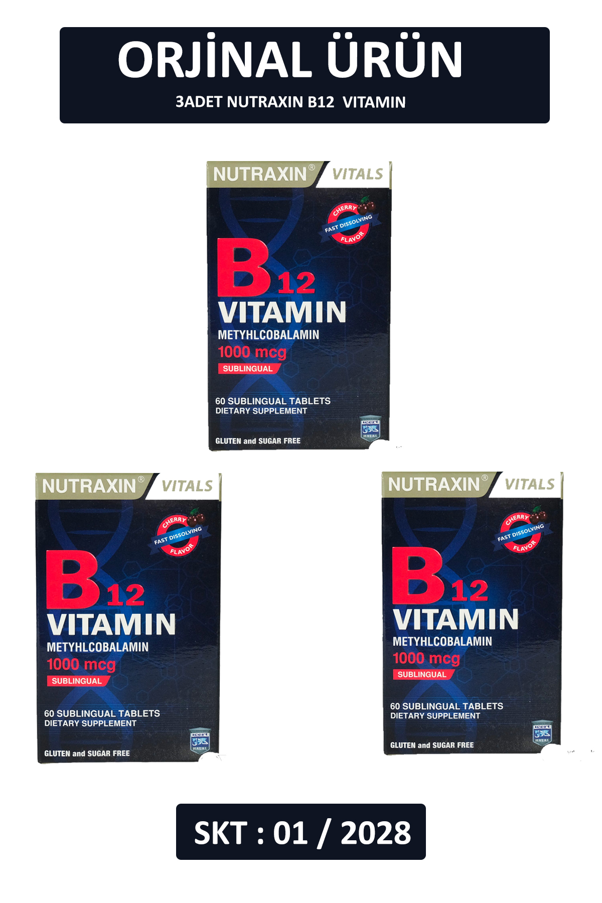 Nutraxin 2 Adet B12 Vitamini 1000 Mcg - Dil Altı Tableti - Fiyatı ...