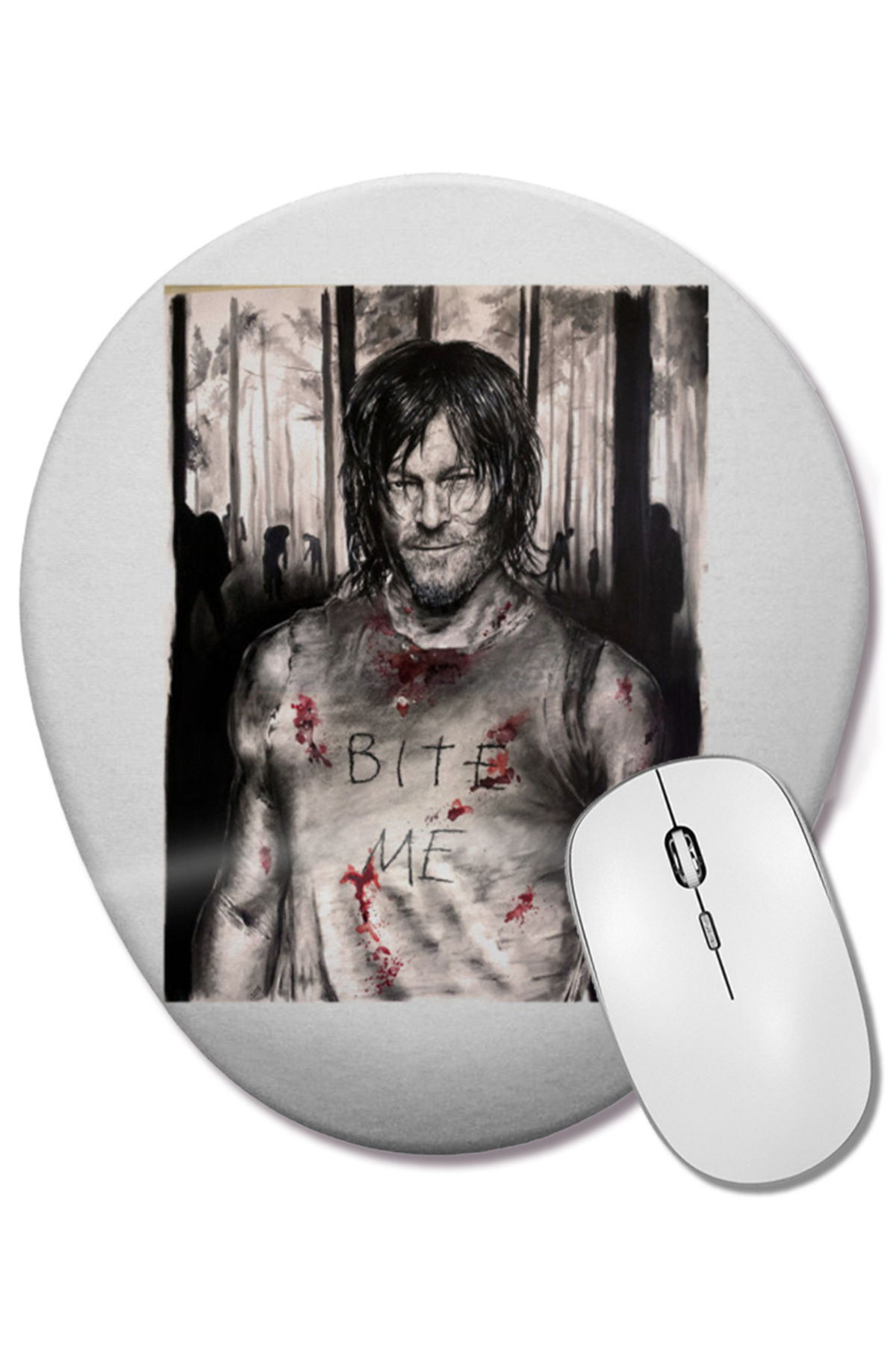 BASKI DÜNYASI The Walking Dead Bite Medar Οβάλ ποντίκι με υποστήριξη ...