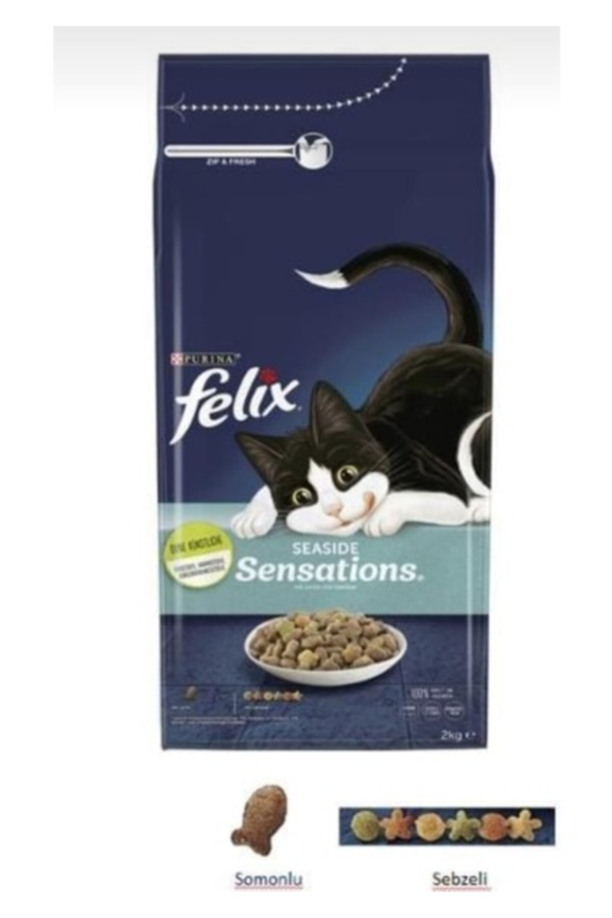 Cat Chow Purina Felix Sensations Somonlu Sebzeli Kedi Kuru Maması 2kg ...