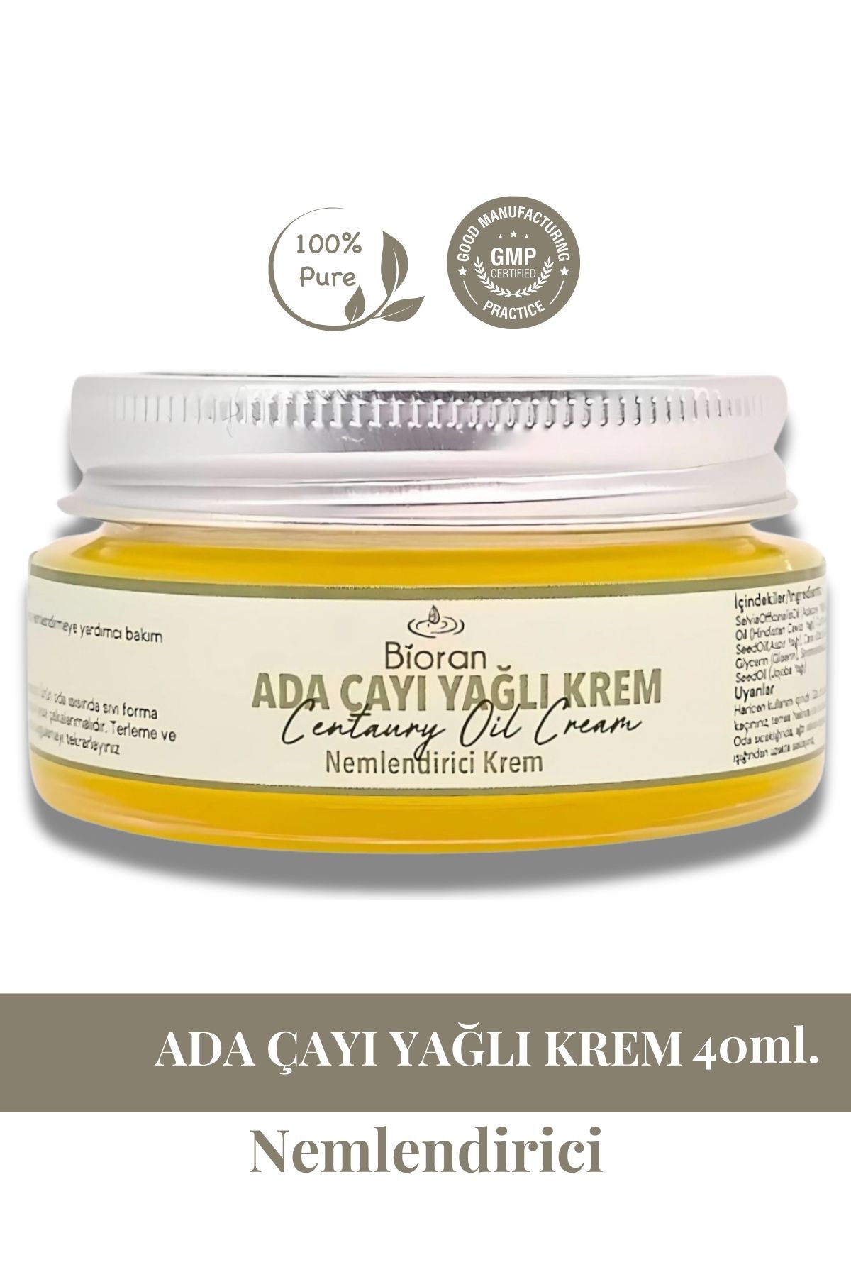Bioran Ada Çayı Yağlı Krem - Nemlendirici (40 ml.)| Doğal ve Saf ...