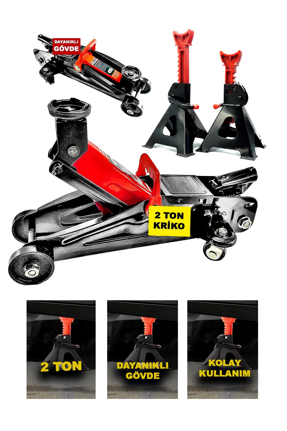 Germany Style 2 Ton Timsah Kriko - 4 Ayaklı Kriko Standı Kriko Sehpası ...