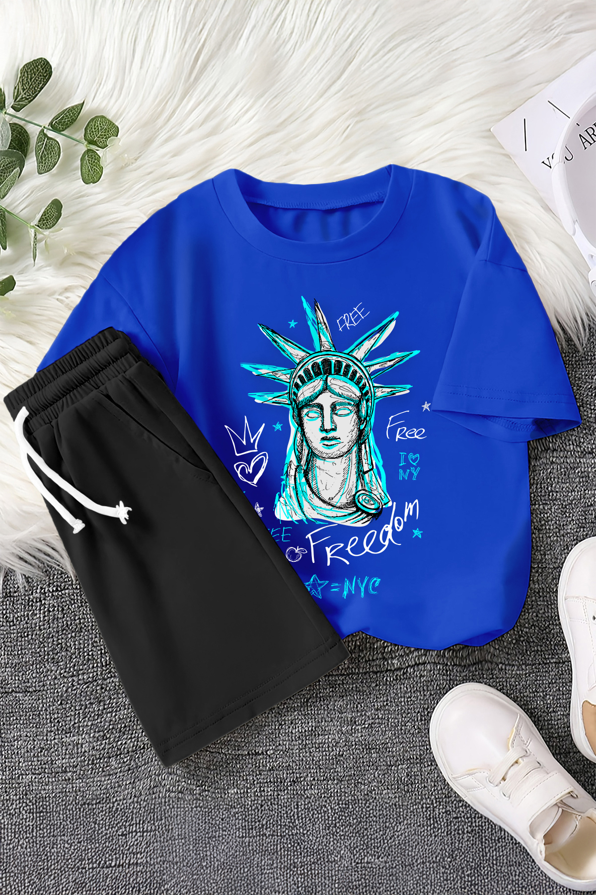 MYADA Spomenik slobode Freedom Štampano Dječji set od 2 delova 22444 ...