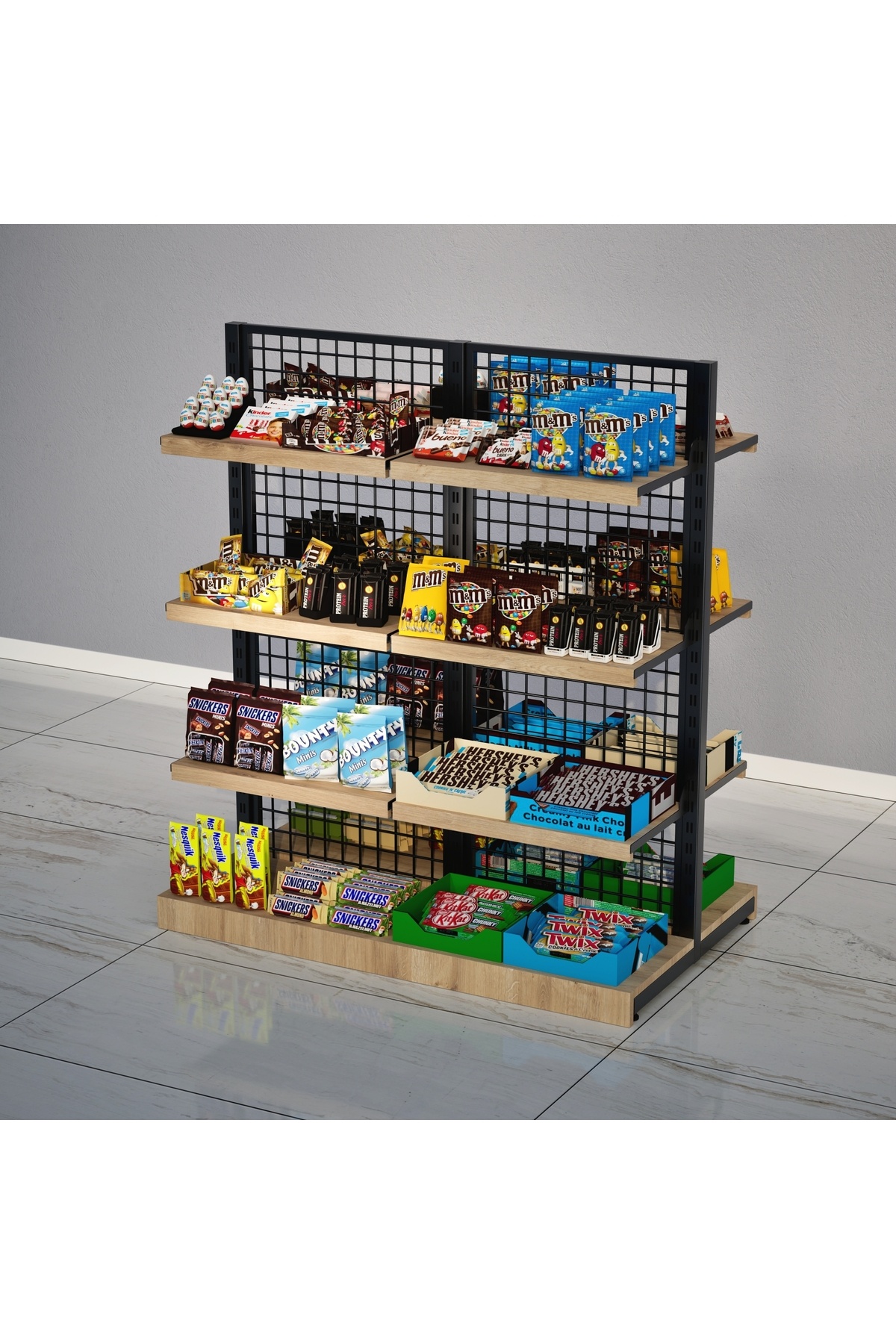 RAF MARKETİ RAFLI LÜX ORTA REYON, TELLİ RAFLI ORTA REYON 125*140 - Fiyatı, Yorumları