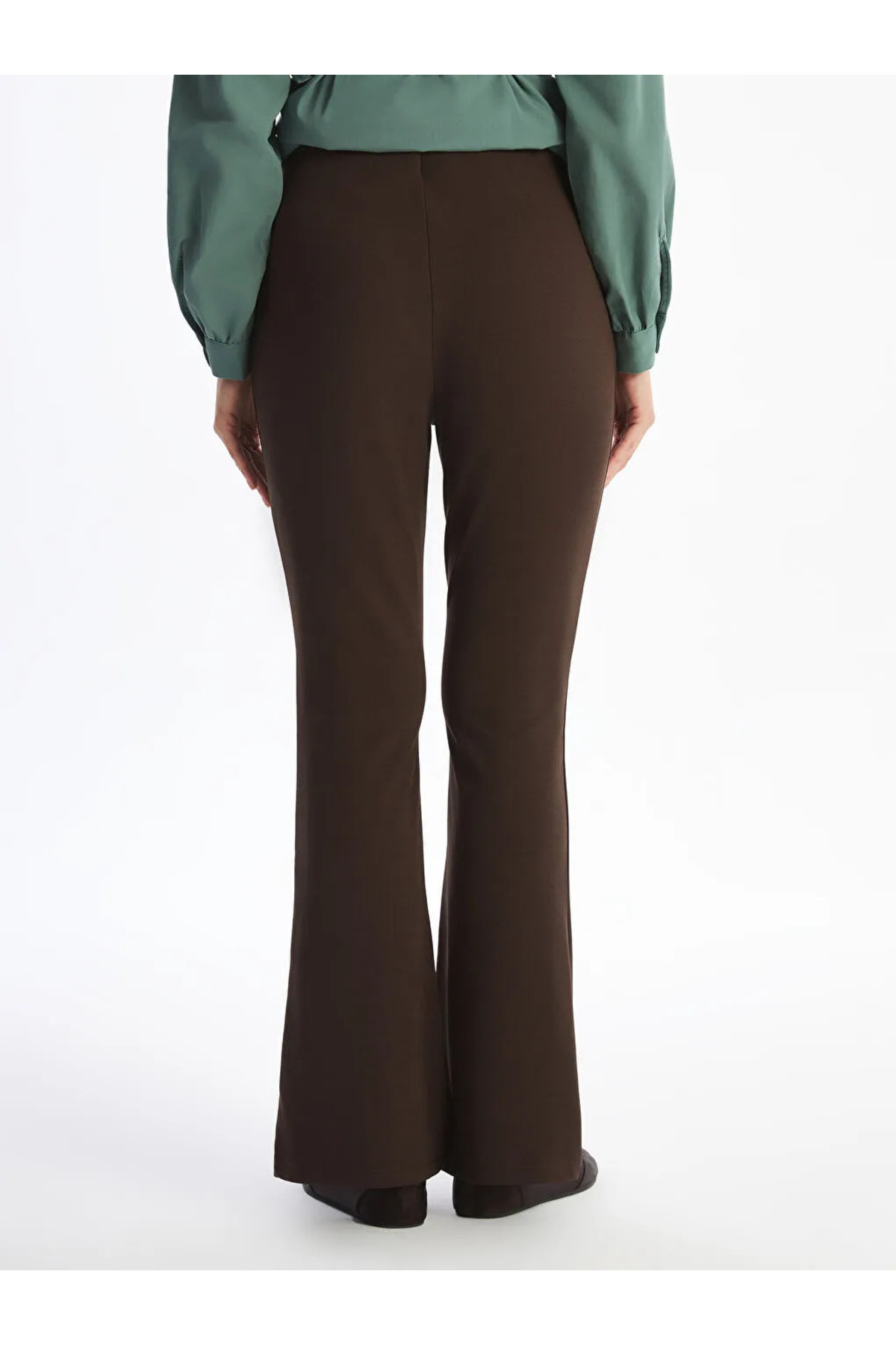 LC Waikiki LCW Modest Kahverengi Dar Fit İspanyol Paça Kadın Pantolon ...