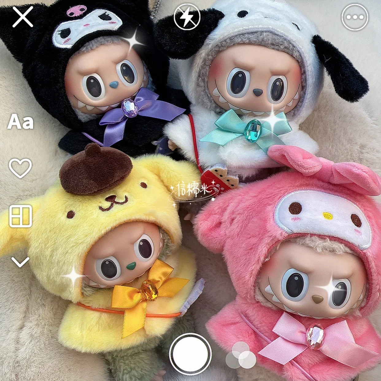 Choice No Doll My Melody New Hot Labubu Hellokitty Clothes Suit Sitting ...