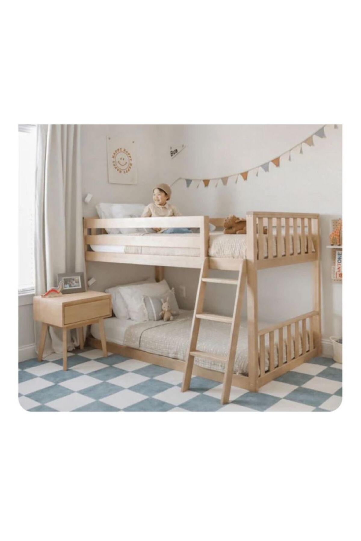 otantikdekorasyon Montessori Naturel Çocuk Yatağı Ranza 190x90 Çam ...