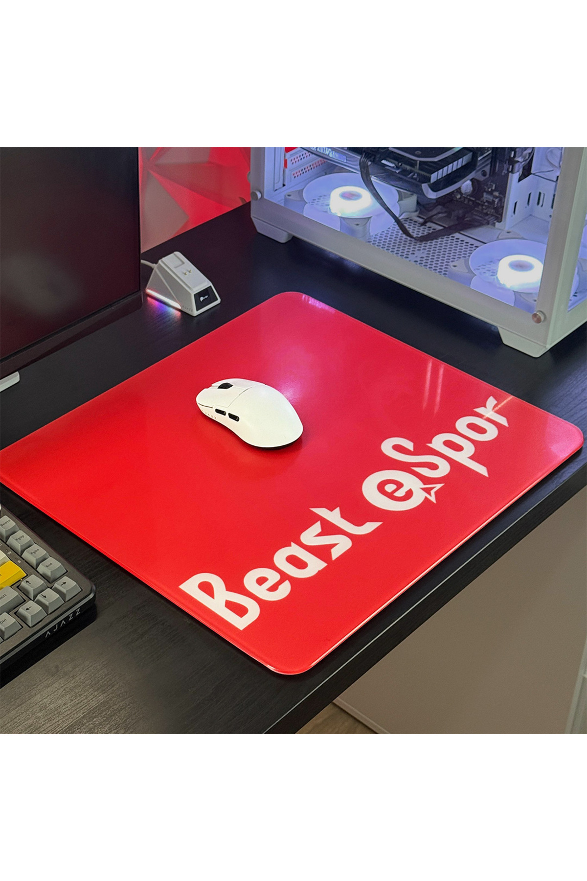 Beast eSpor HeadShot Serisi Cam Mouse Pad [Red Edition] eSpor Mouse Pad ...