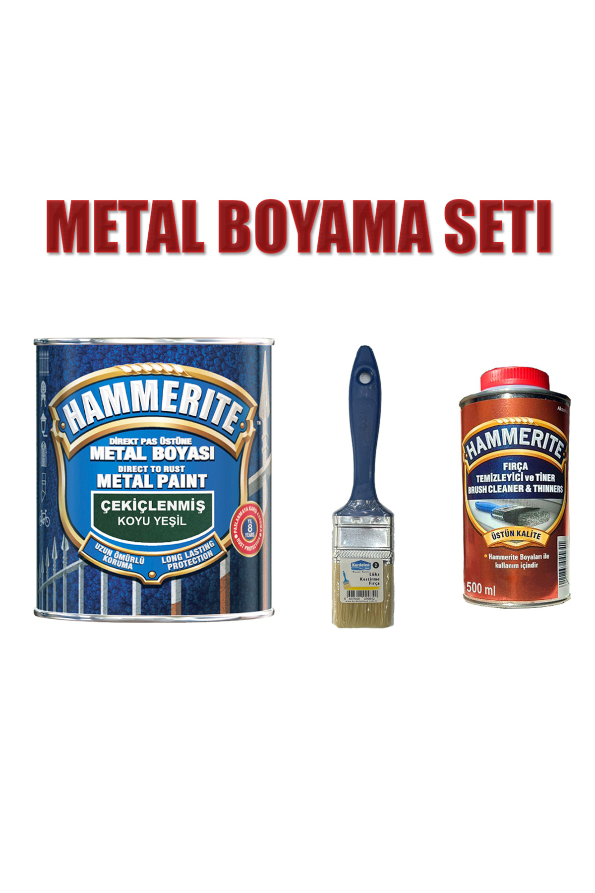 Marshall Hammerite Metal Boyama Seti 0.75LT Boya Fırça ve Tiner ...