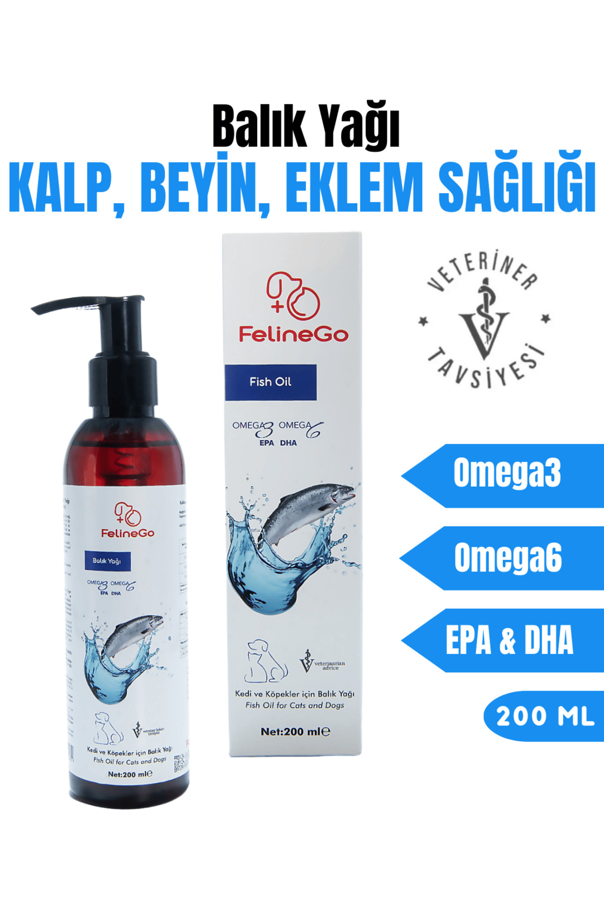 FelineGo Kedi Ve Köpekler Için Omega 3 Ve 6 Içerikli Balık Yağı ...