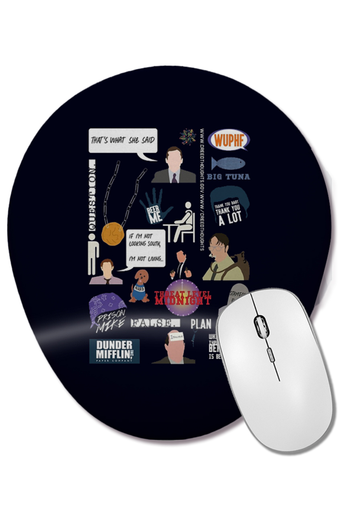 BASKI DÜNYASI The US Office Collection Bilek Destekli Oval Mouse Pad ...