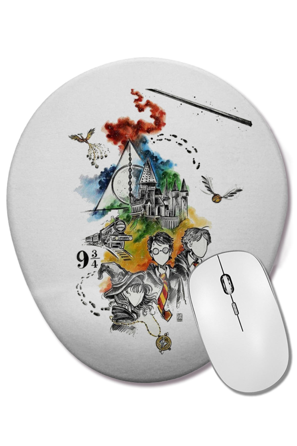 BASKI DÜNYASI Harry Potter Bilek Destekli Oval Mouse Pad - Fiyatı ...