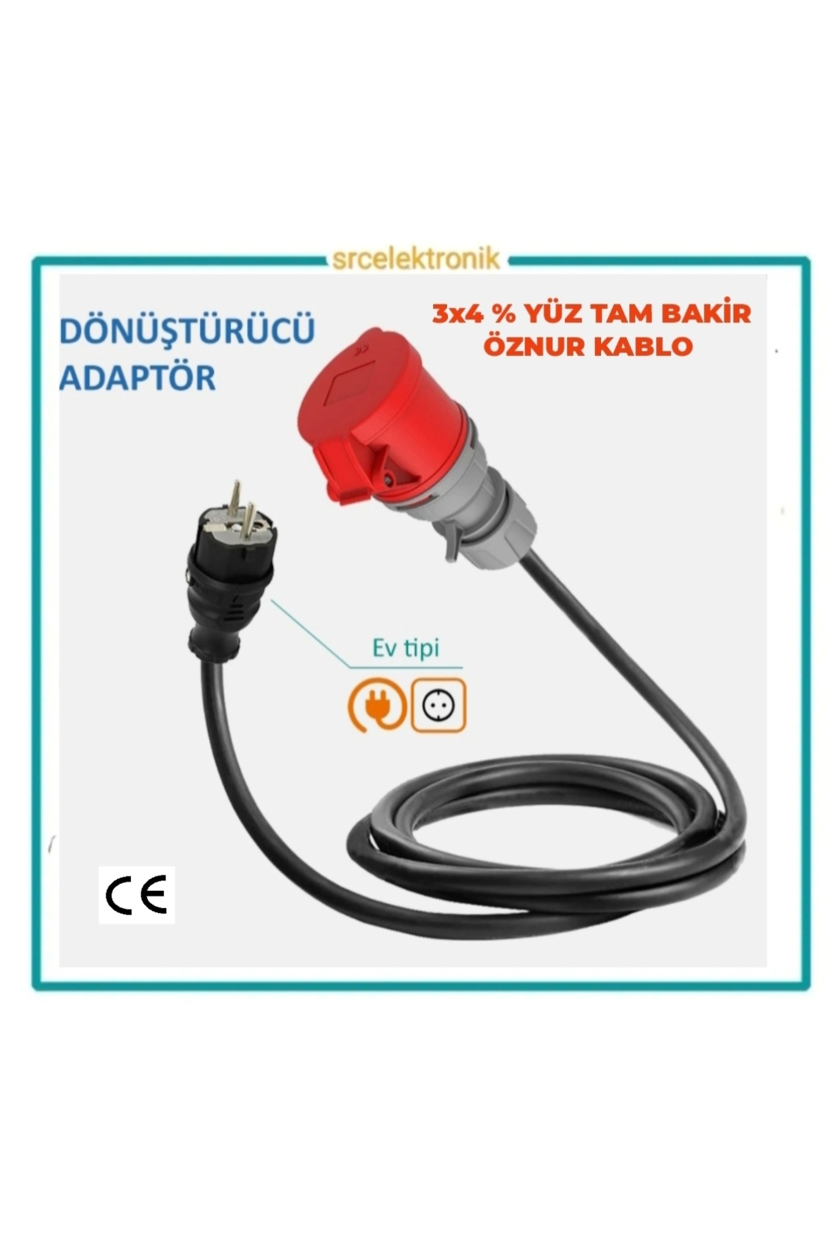 öznur kablo EV TİPİ ARAÇ ŞARJI DÖNÜŞTÜRÜCÜLÜ UZATMA 6 METRE 3X4 TTR ...