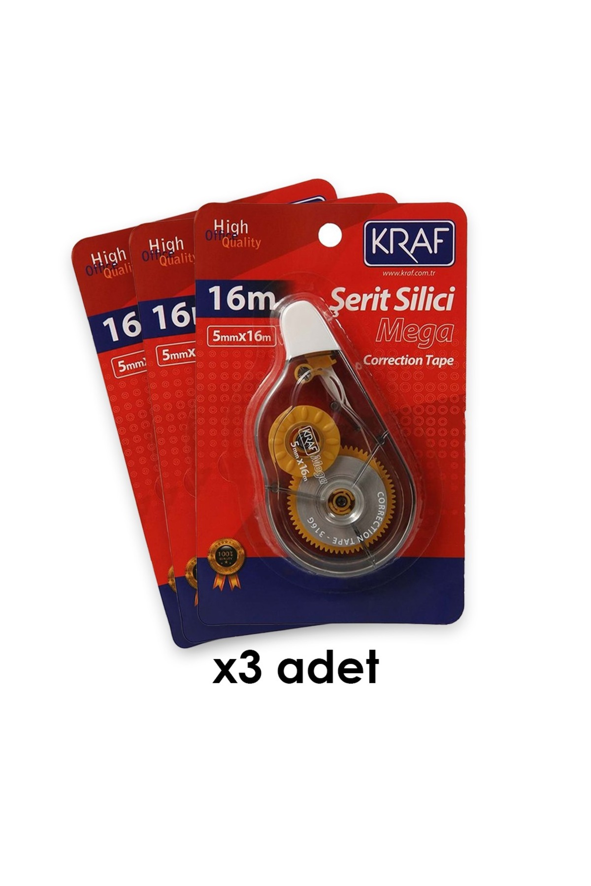 KRAF Mega Şerit Silici (Daksil) 5mm x 16m - 3 Adet - Fiyatı, Yorumları