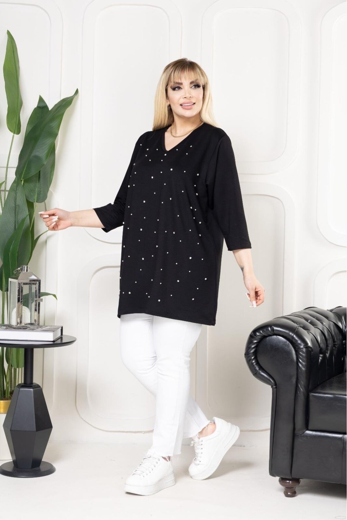 EMEZ İnci ve taş detaylı bluz - Fiyatı, Yorumları