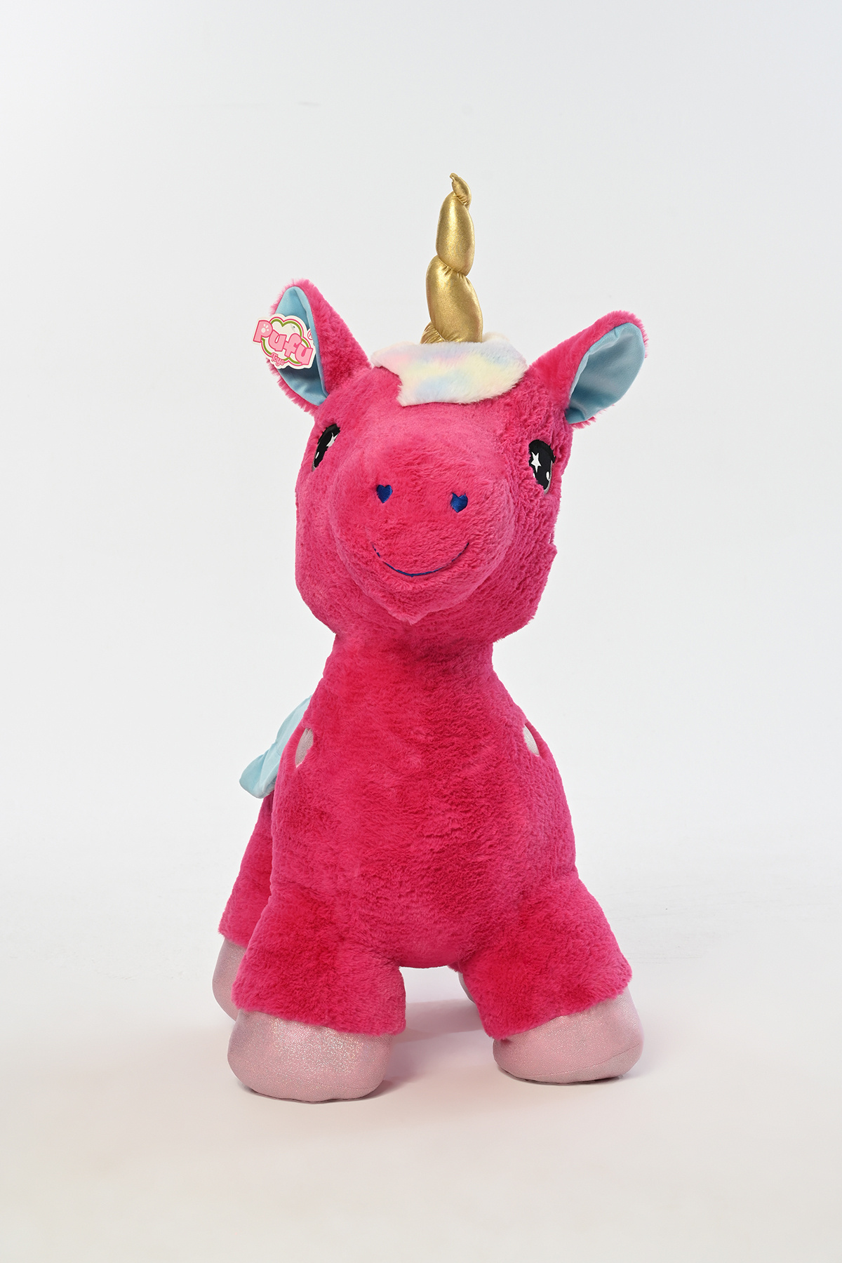 Pufu Toys Peluş Dolgulu Boynuzlu ve Kanatlı Dev Unicorn Oyun Arkadaşı ...