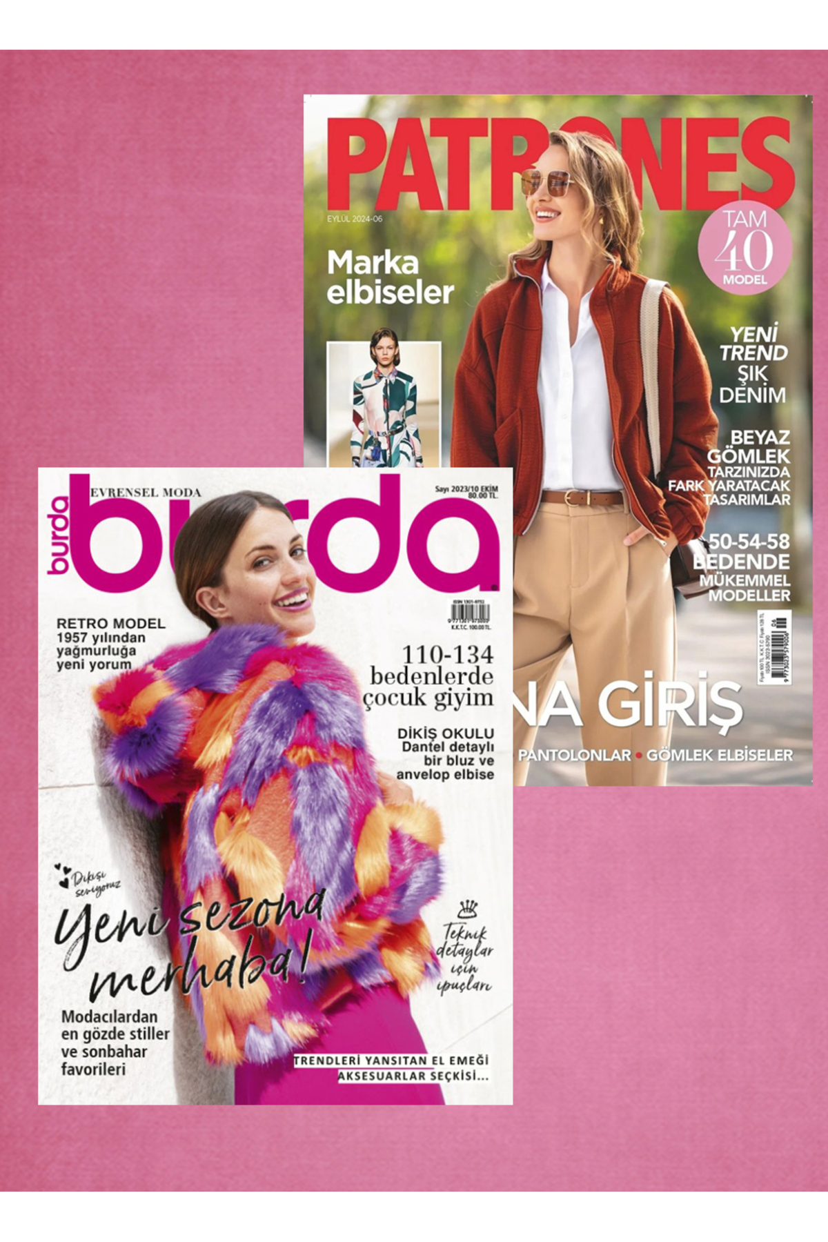 Dergi Kapında Burda Dergi + Patrones Dergi Yıllık Abonelik (Mart 2025 ...