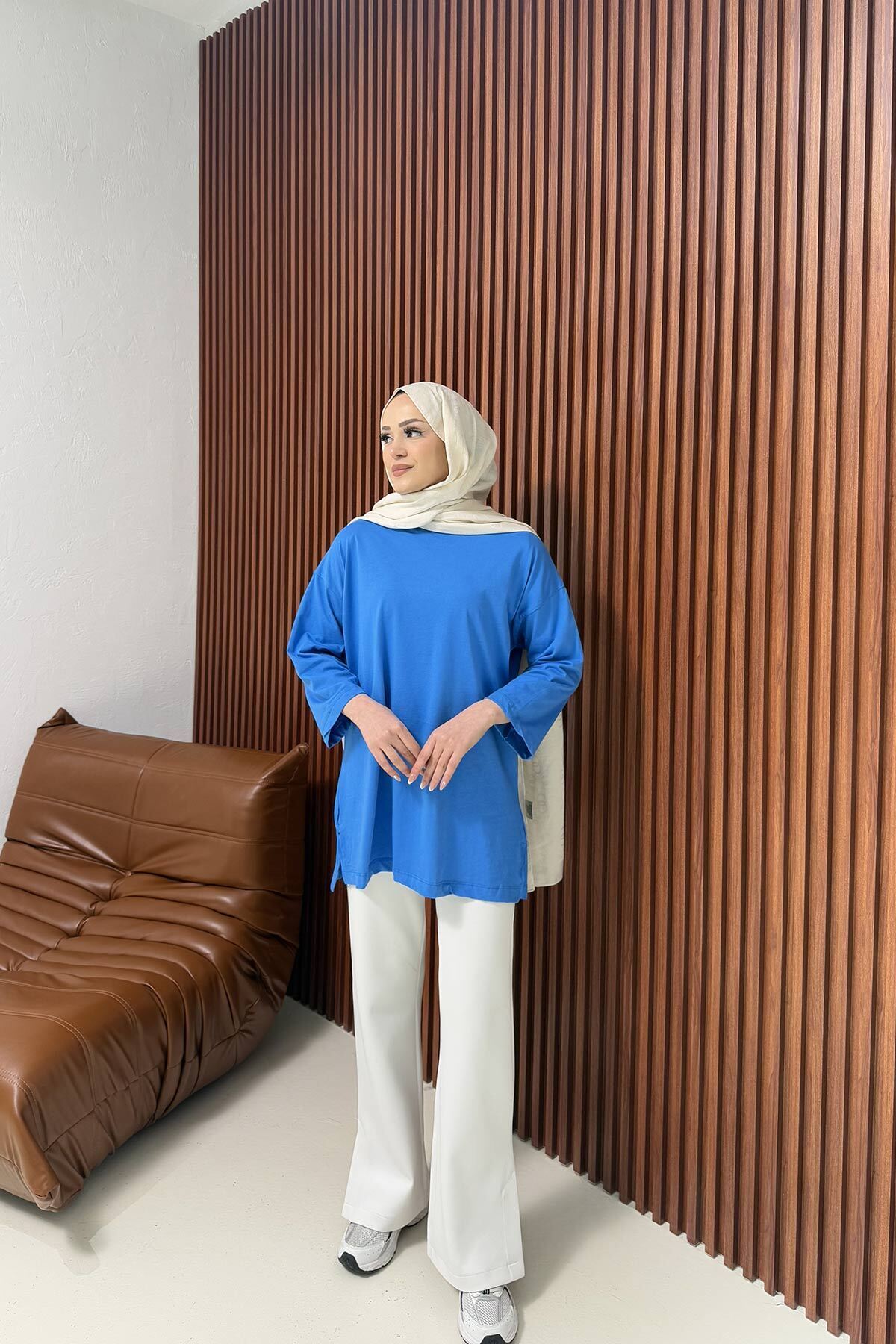 Melike Tatar MAVİ Basic Tunik 3-3108 - Fiyatı, Yorumları