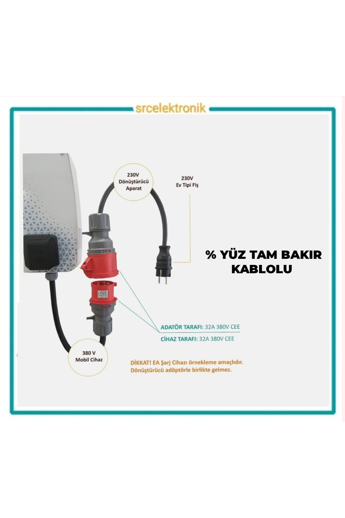 öznur kablo EV TİPİ ARAÇ ŞARJI DÖNÜŞTÜRÜCÜLÜ UZATMA 6 METRE 3X4 TTR ...
