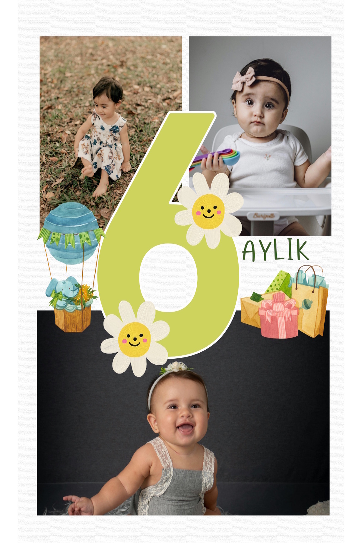 Bebek Bindallı Aylık Bebek Kişiye Özel Afiş 21x30 - Fiyatı, Yorumları