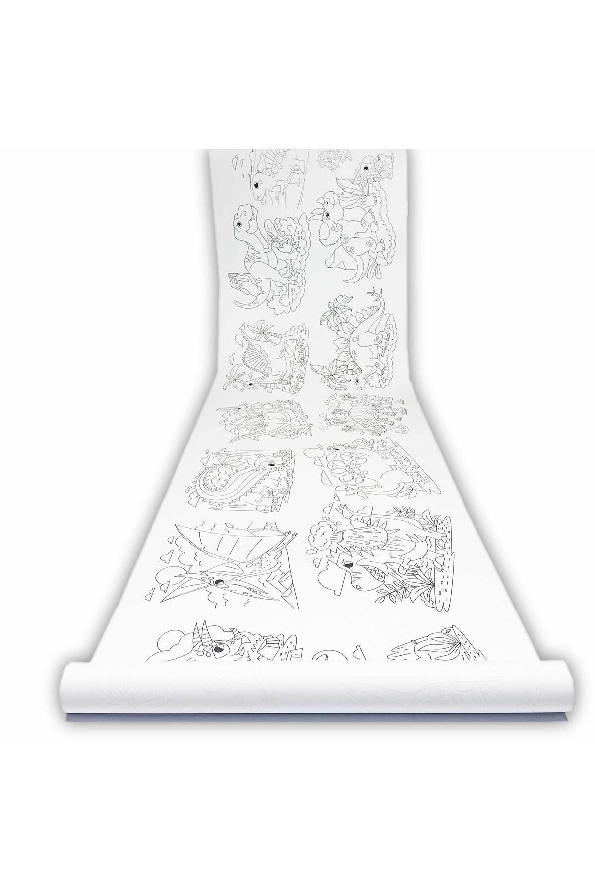 lks lion kids store Dev Boyama Rulosu Dinozor(Tyrex) dünyası 60cm x 2 ...