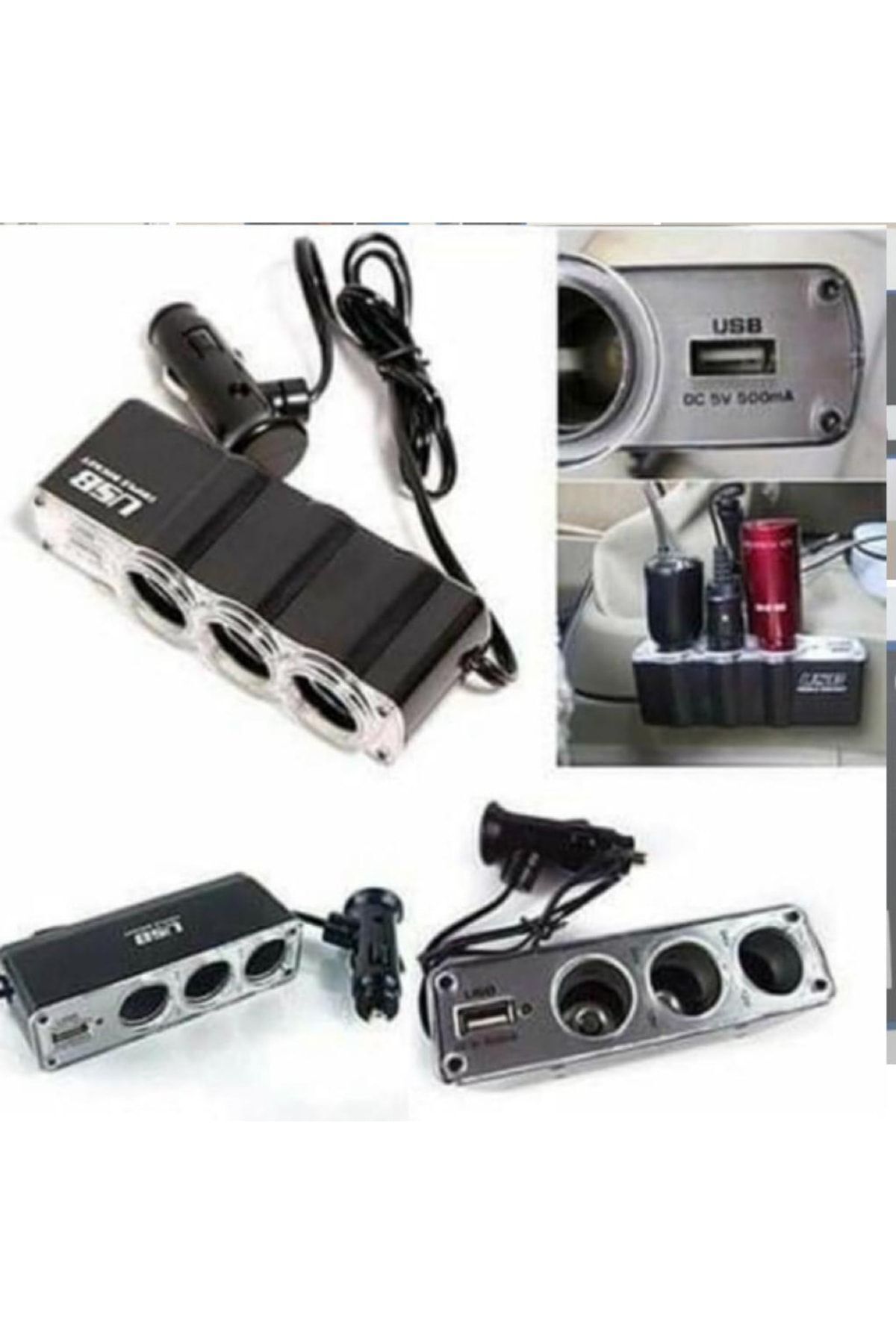 ASTRALED 3 Port 1 Usb Oto Araç Çakmaklık Çoğaltıcı Soket Çoklayıcı 12v ...