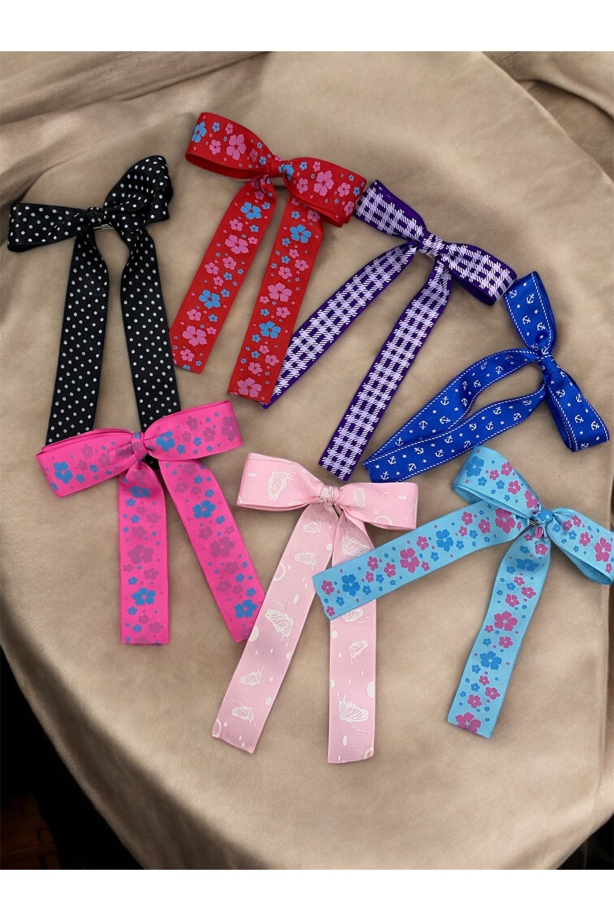 Baalaa 3lü Desenli Kurdele Fiyonk Toka(KARIŞIK RENKTE 3 ADET GÖNDERİM ...