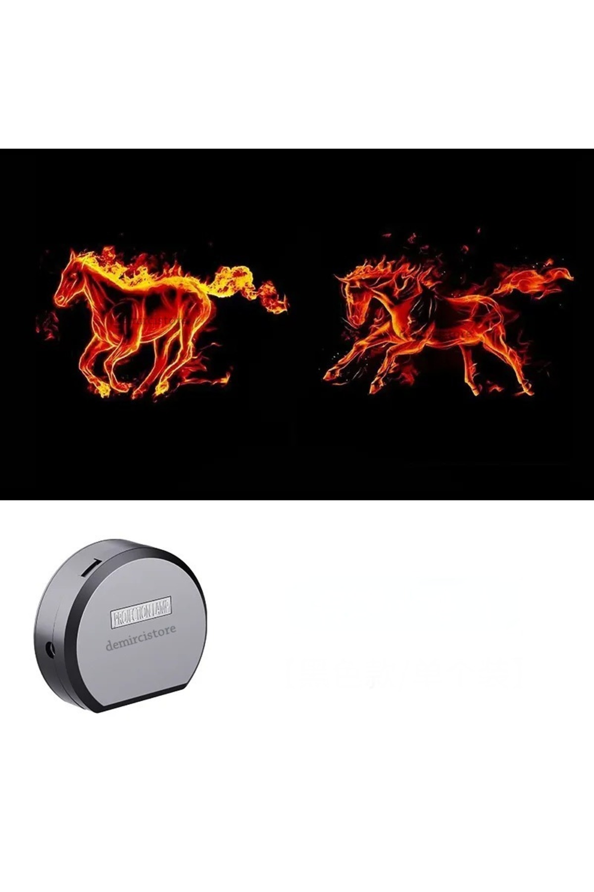 DemirciStore 2 Adet Kırmızı At Araba Motor Kapı Altı Logo Led Işık ...