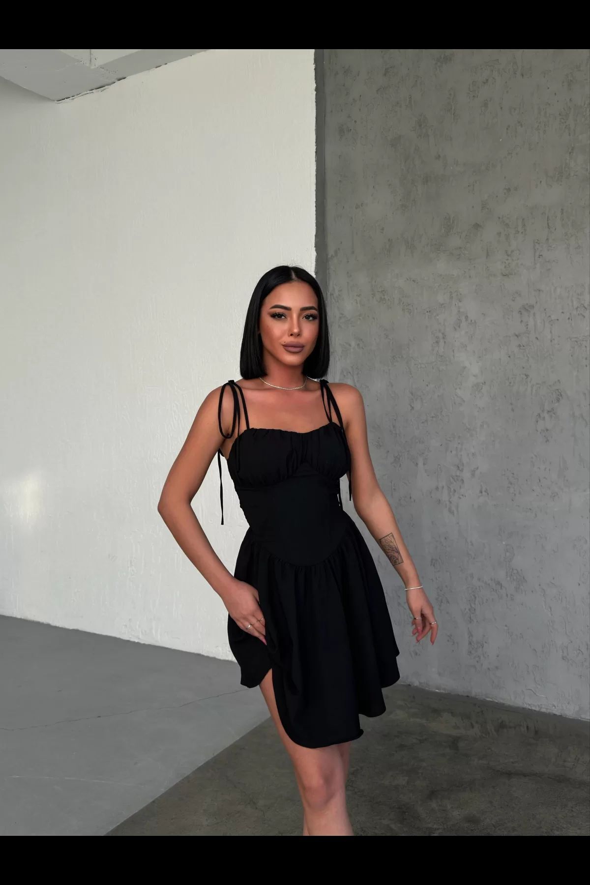 BNK Shop Gipeli Askılı Astarlı Korse Detaylı Mini Elbise - Fiyatı ...