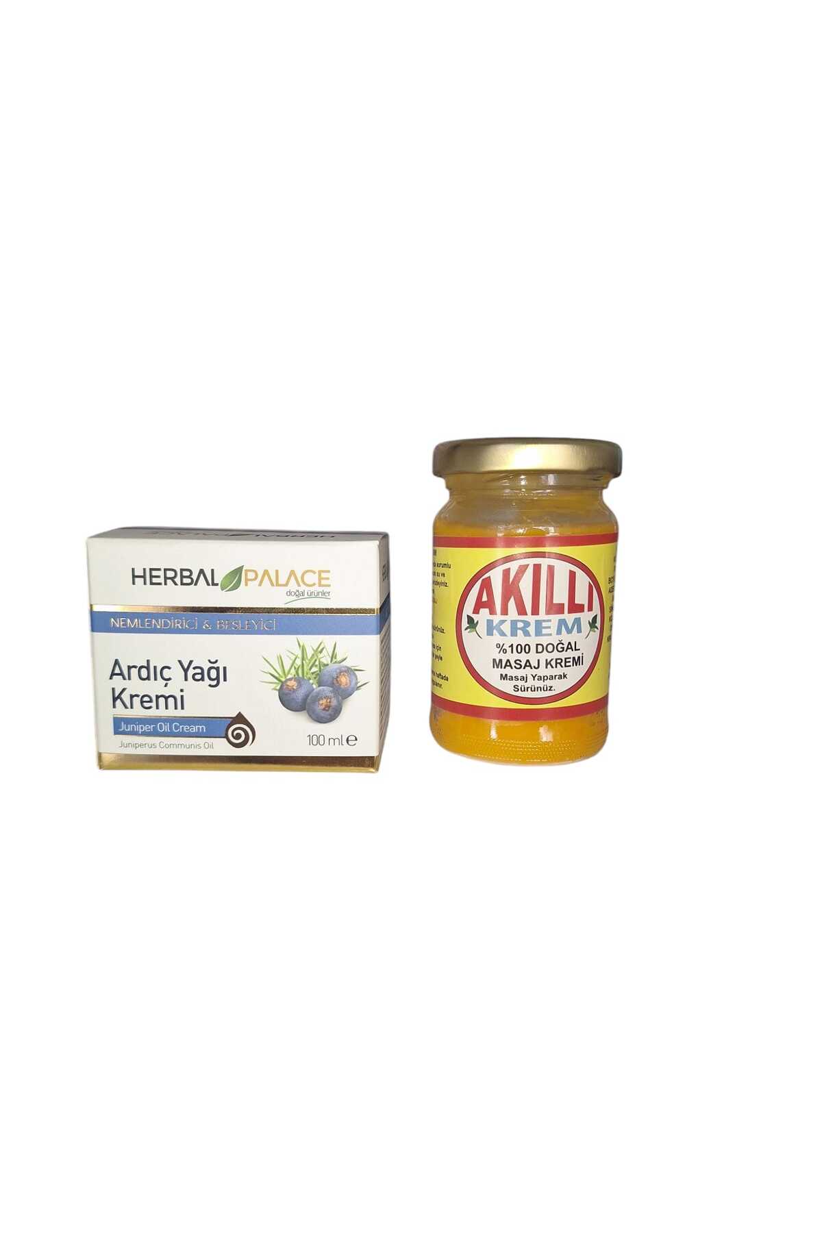 Herbal Palace ardıç yağı kremi 100 ml + akıllı krem %100 doğal masaj ...