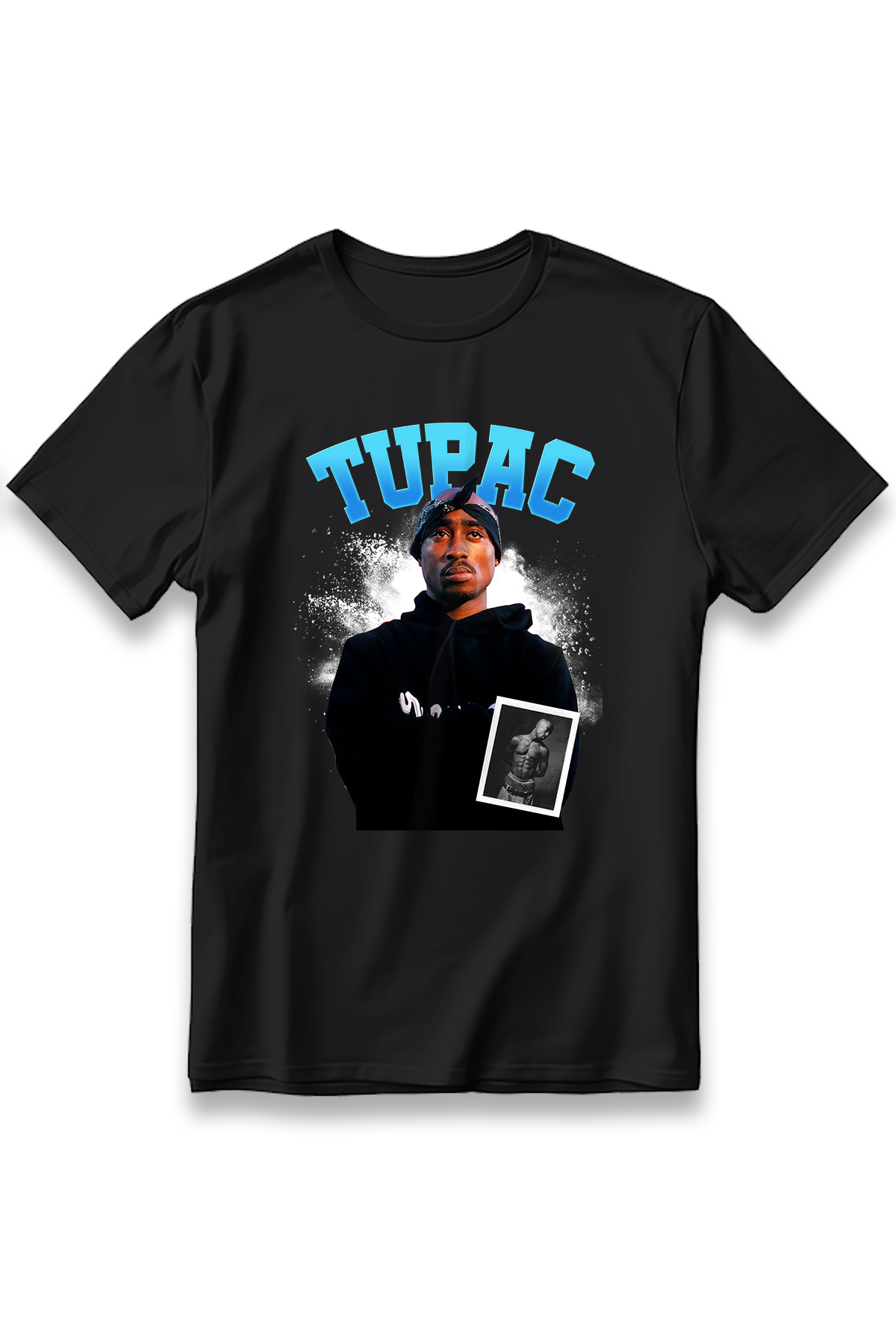 EZG Business Tupac Amaru Shakur Polaroid T-Shirt Model Printed Oversize ...