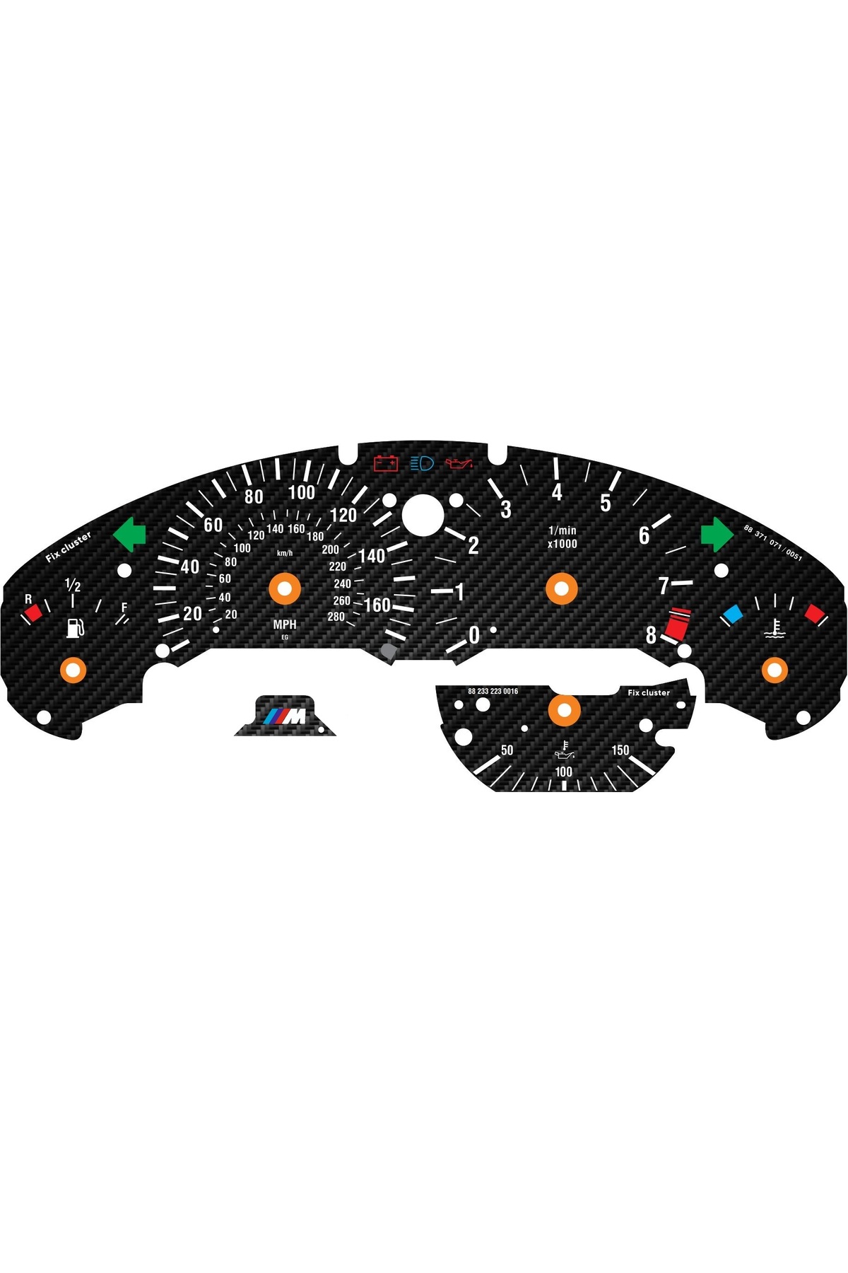 Bmw 3 Serisi E36 (1991-1998) Bmw E36 M3 280 Kmh 160 Mph Karbon Desenli ...
